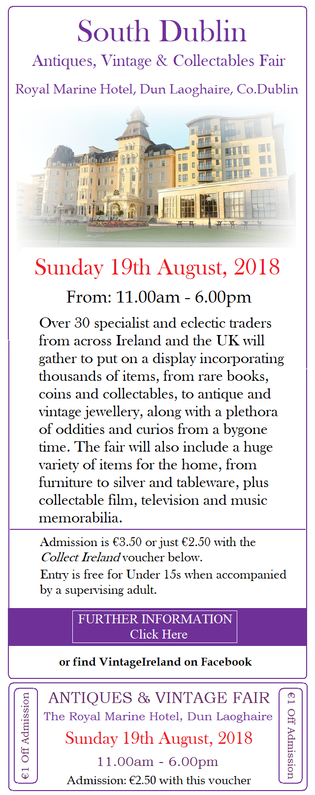 South Dublin Antiques Fair – 19th August, 2018 | Collect Ireland